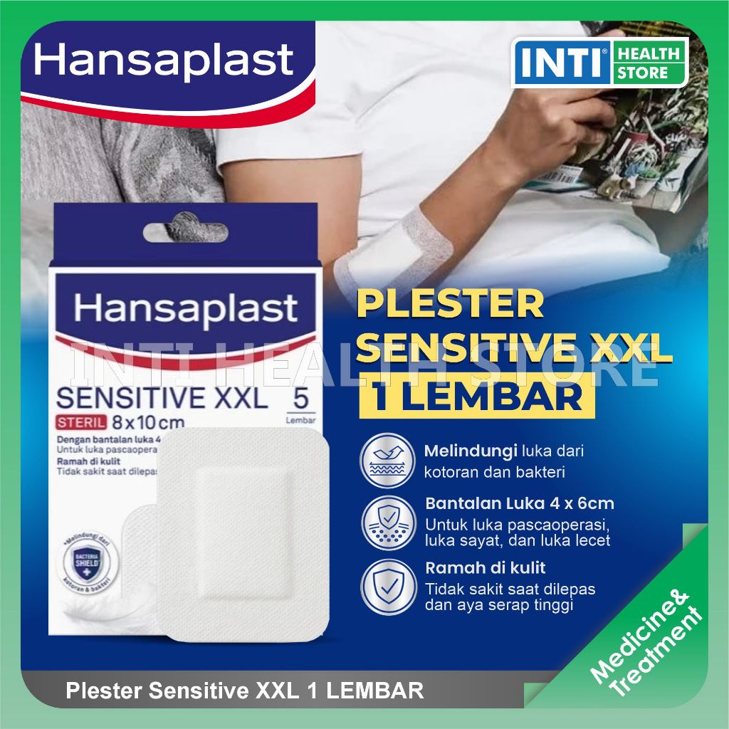 Jual Hansaplast | Plester Sensitive Steril XXL SATUAN | Luka Pasca ...