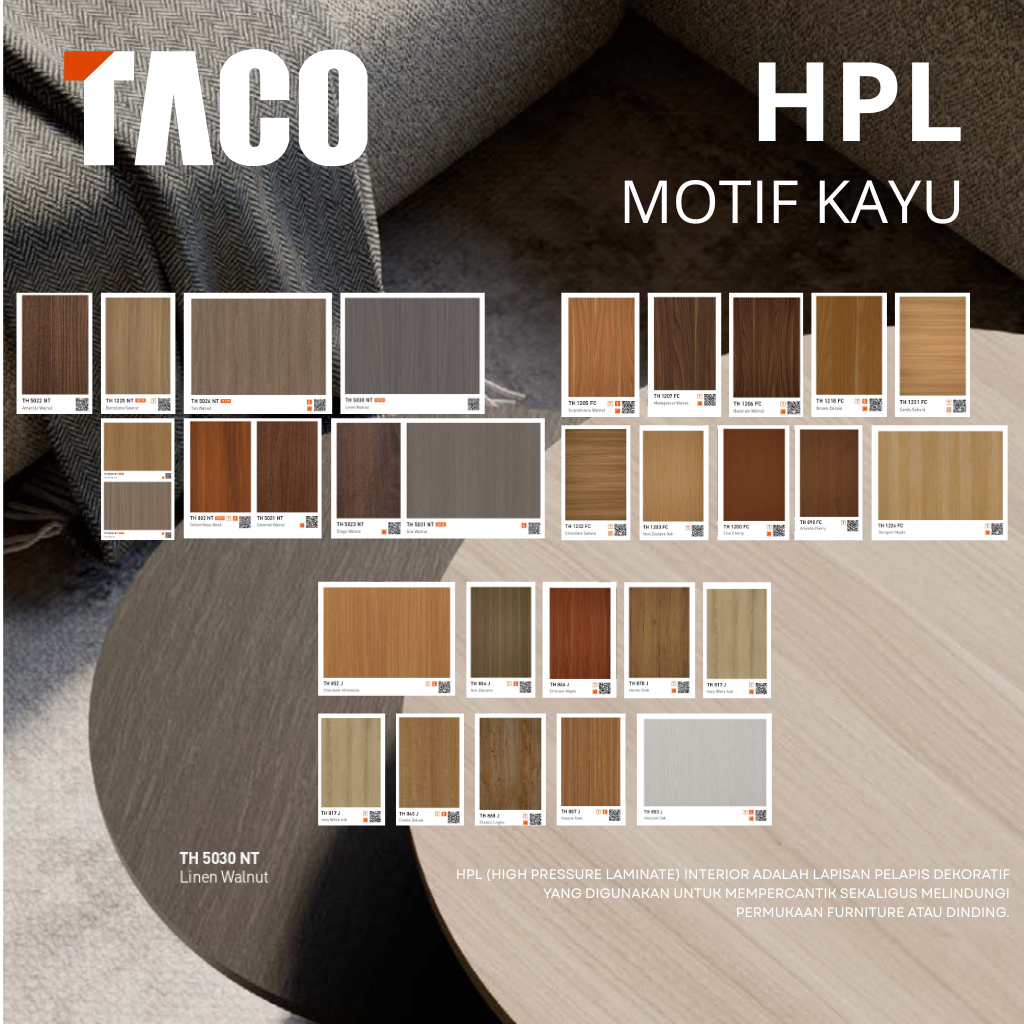 Jual HPL Taco Woodgrain Motif Kayu | Pelapis Meja, Lemari & Furniture ...