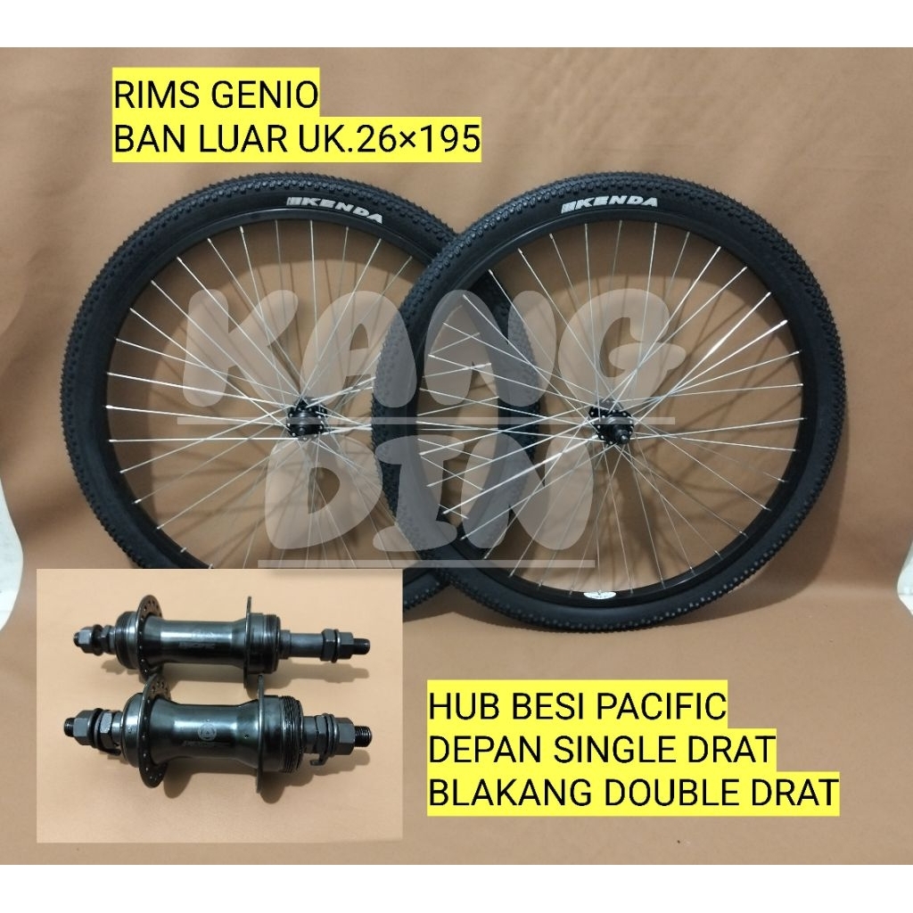 Jual Wheelset Velg Sepeda 26 GUNUNG" MTB" FEDERAL" Rims Alloy Hub Besi ...