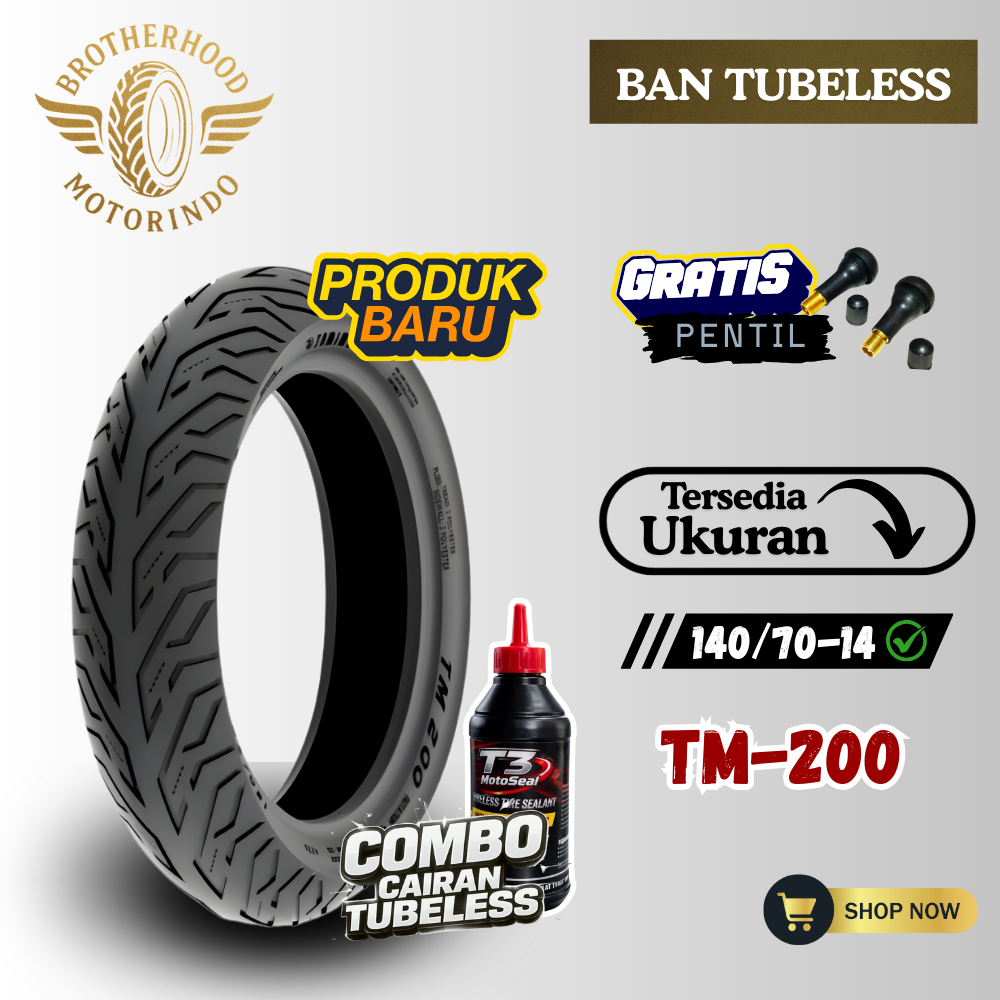 Jual BAN TOMIMOTO TM200 TUBELESS (140/80-14) BAN TUBBLES / BAN TOMIMOTO ...