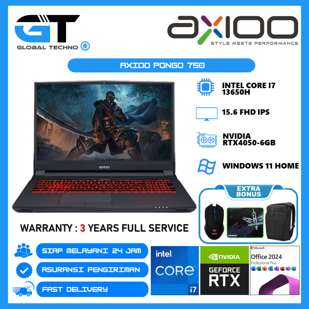 Jual Laptop Gaming AXIOO PONGO 750 Intel Core i7 13620H 64GB 2TB SSD ...