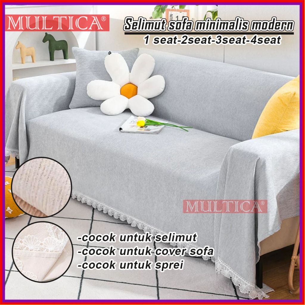 Jual MULTICA COD Selimut sofa 1 2 3 4 Seater Sarung Penutup Sofa Lembut ...