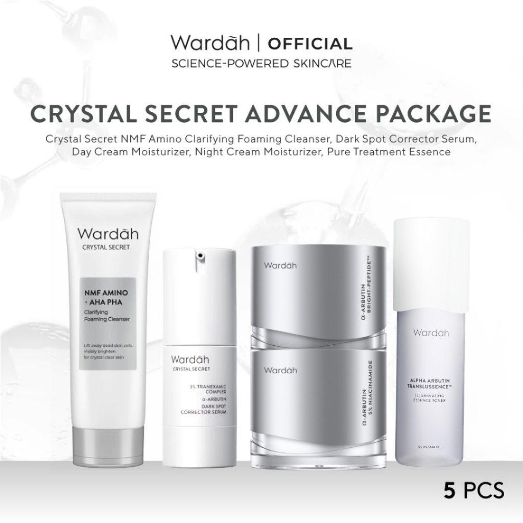 Jual WARDAH Crystal Secret Package (Cleanser, Essence, Toner, Serum ...