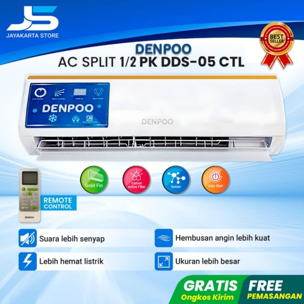 Jual FREE ONGKIR AC Split Pendingin Ruangan 1/2 PK dan 1 PK Terbaru dan ...