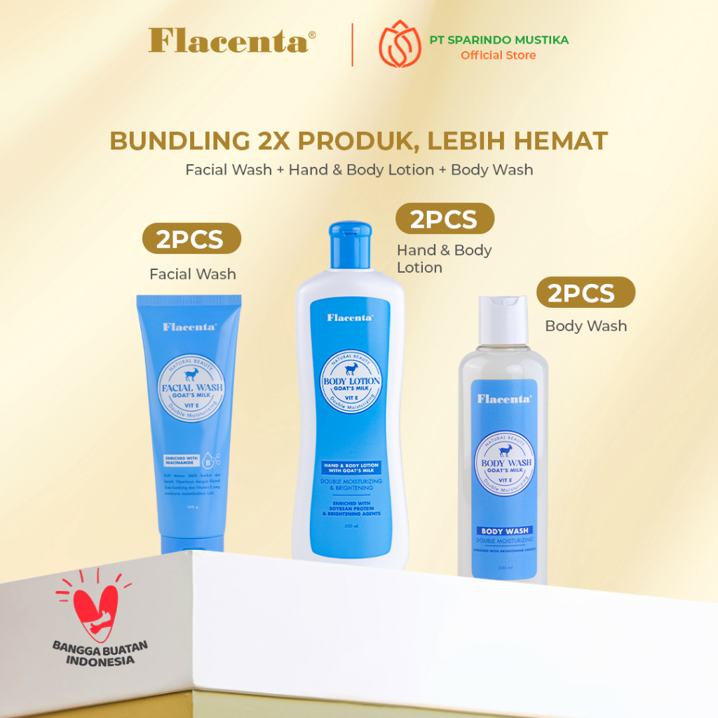 Jual FLACENTA Paket Glowing Goat's Milk 2 Pcs Paket Skincare Whitening ...
