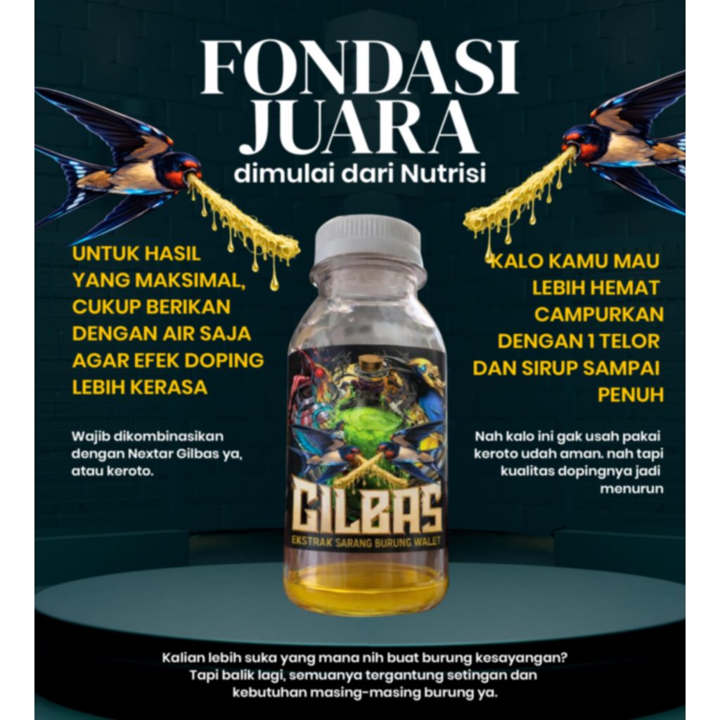 Jual DOPING GILBAS KICAU EXTRAK SARANG WALET | Shopee Indonesia