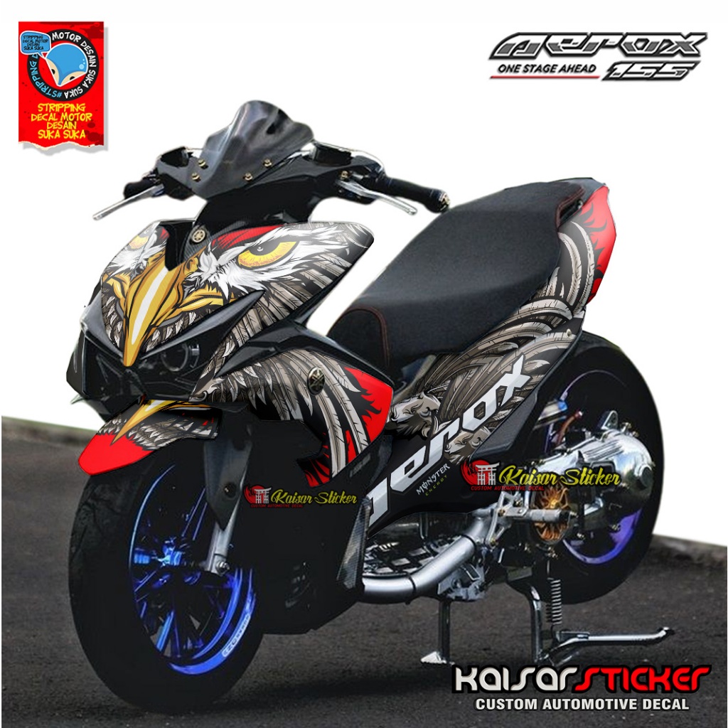 Jual Striping Stiker Decal Yamaha Aerox 155 Burung Garuda full body ...