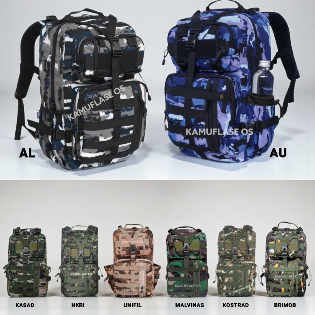 Jual LBN NEW -Ransel tactical Tas Ransel army 3P Premium Loreng TNI AD ...