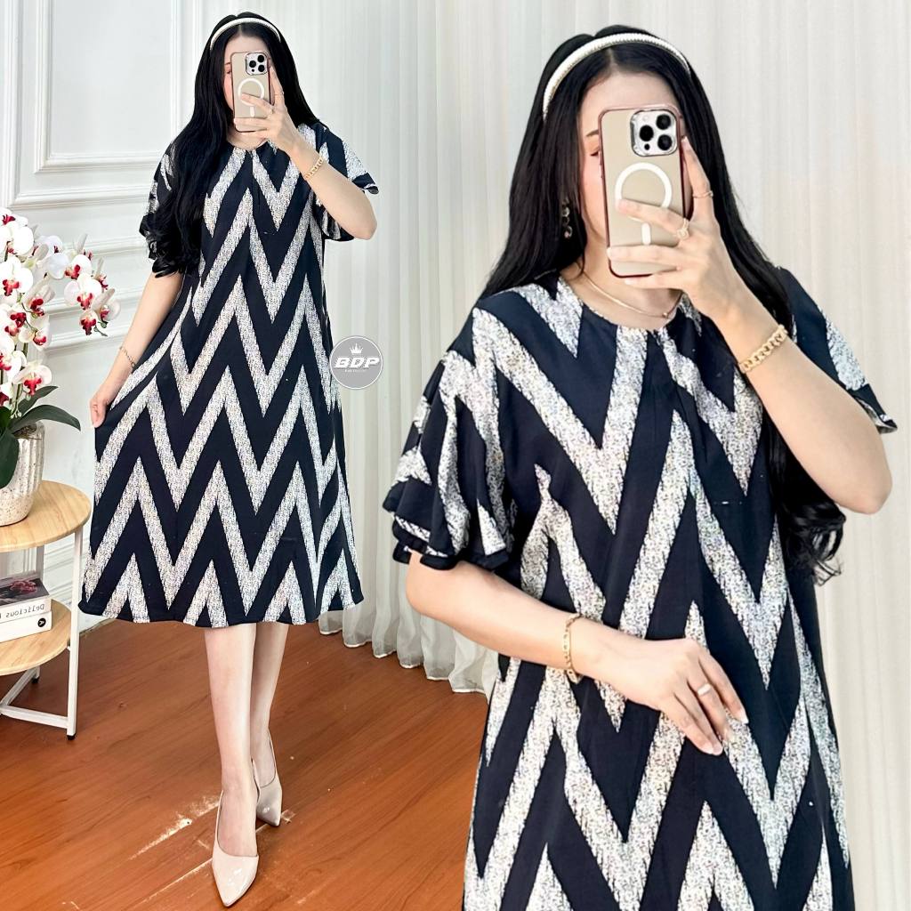 Jual Dianputri - Dress Diana Daster Kekinian Terbaru Busui Resleting ...