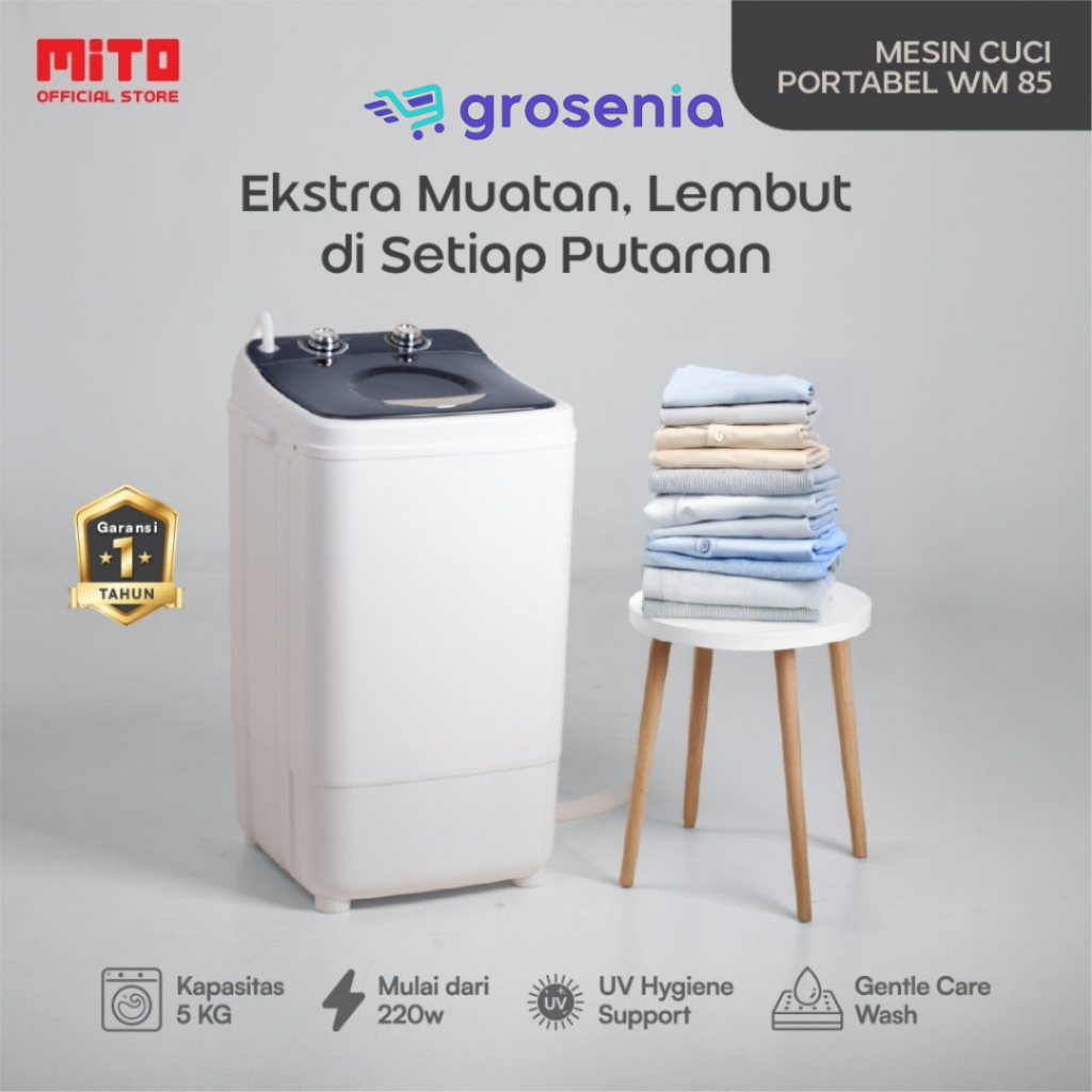 Jual MITO Washing Machine Portabel kapasitas 5 kg WM85 | Shopee Indonesia