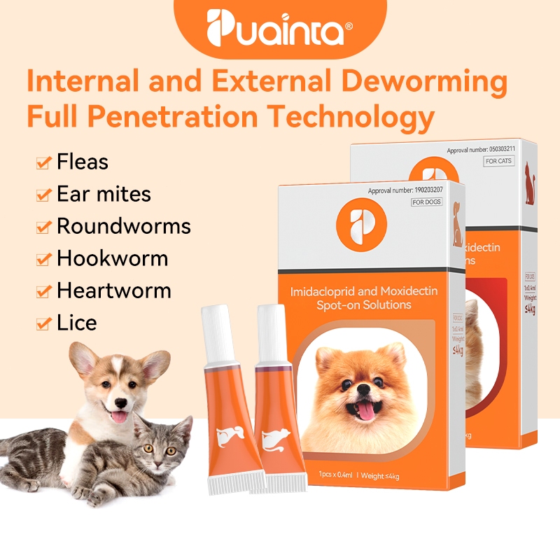 Jual PUAINTA 2in1 Obat Kutu Cacing Anjing Kucing Membasmi Tuntas Aman ...
