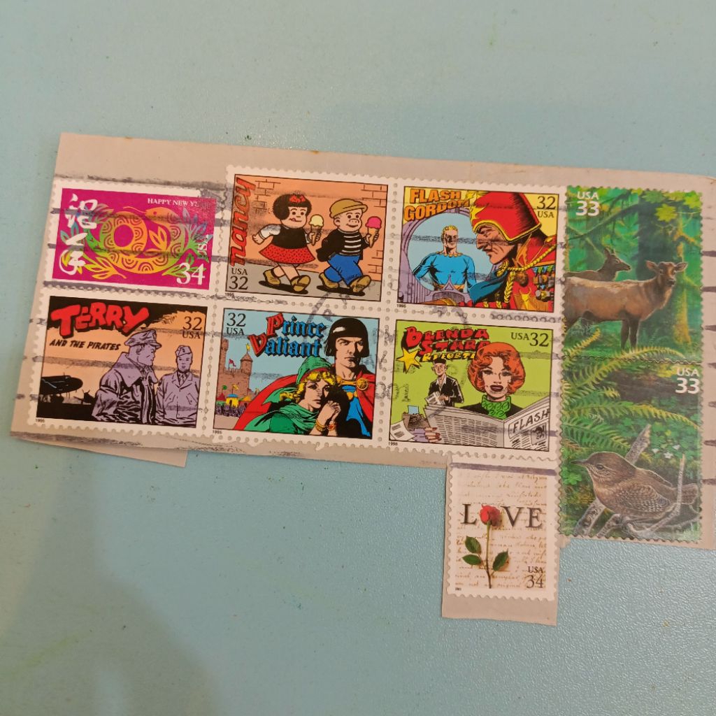 Jual 9 biji perangko USA used Seri cartoon film Film kartun Nancy flash ...
