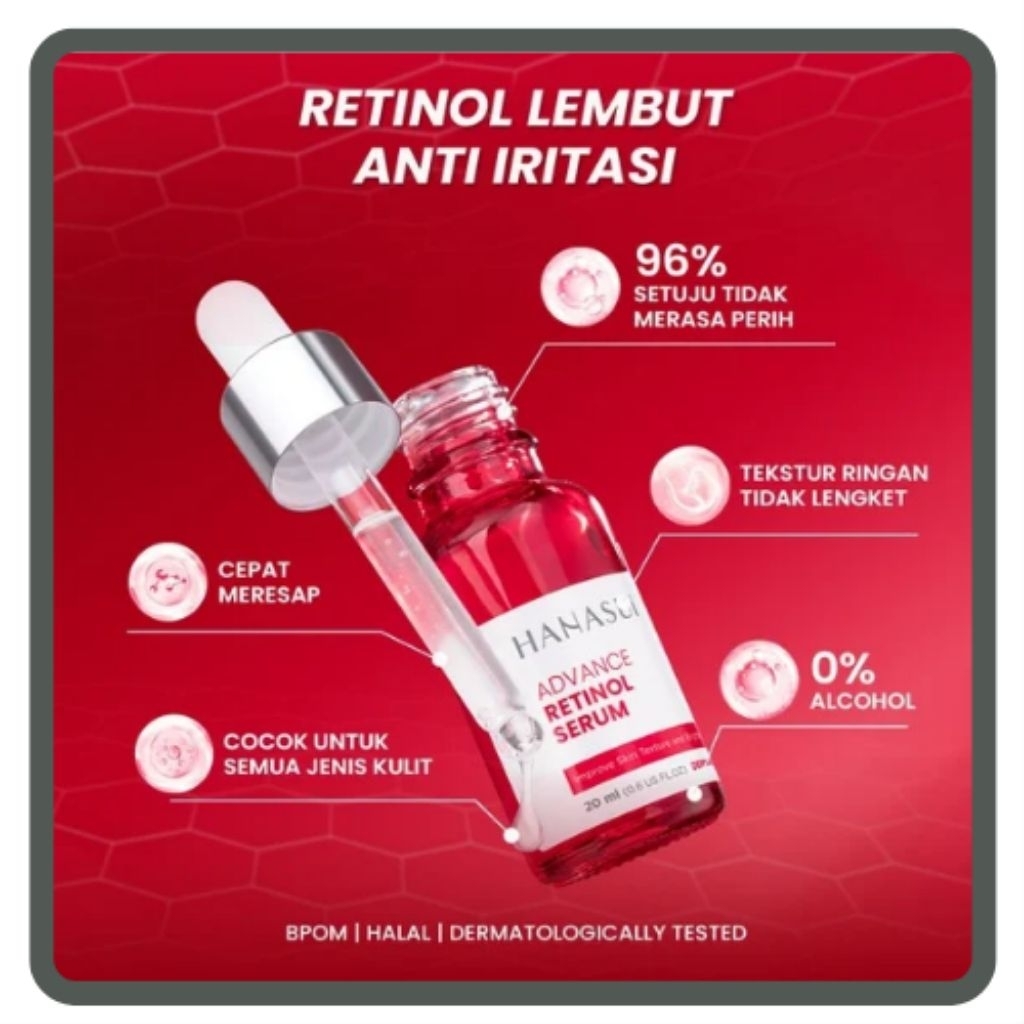 Jual Hanasui Serum Advance Retinol Serum 20ml (Merah) | Shopee Indonesia