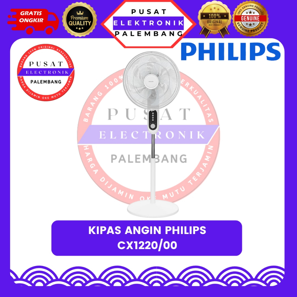 Jual Kipas Angin Philips Stand Fan Kipas Berdiri CX1220/00 3 Blade 45 ...