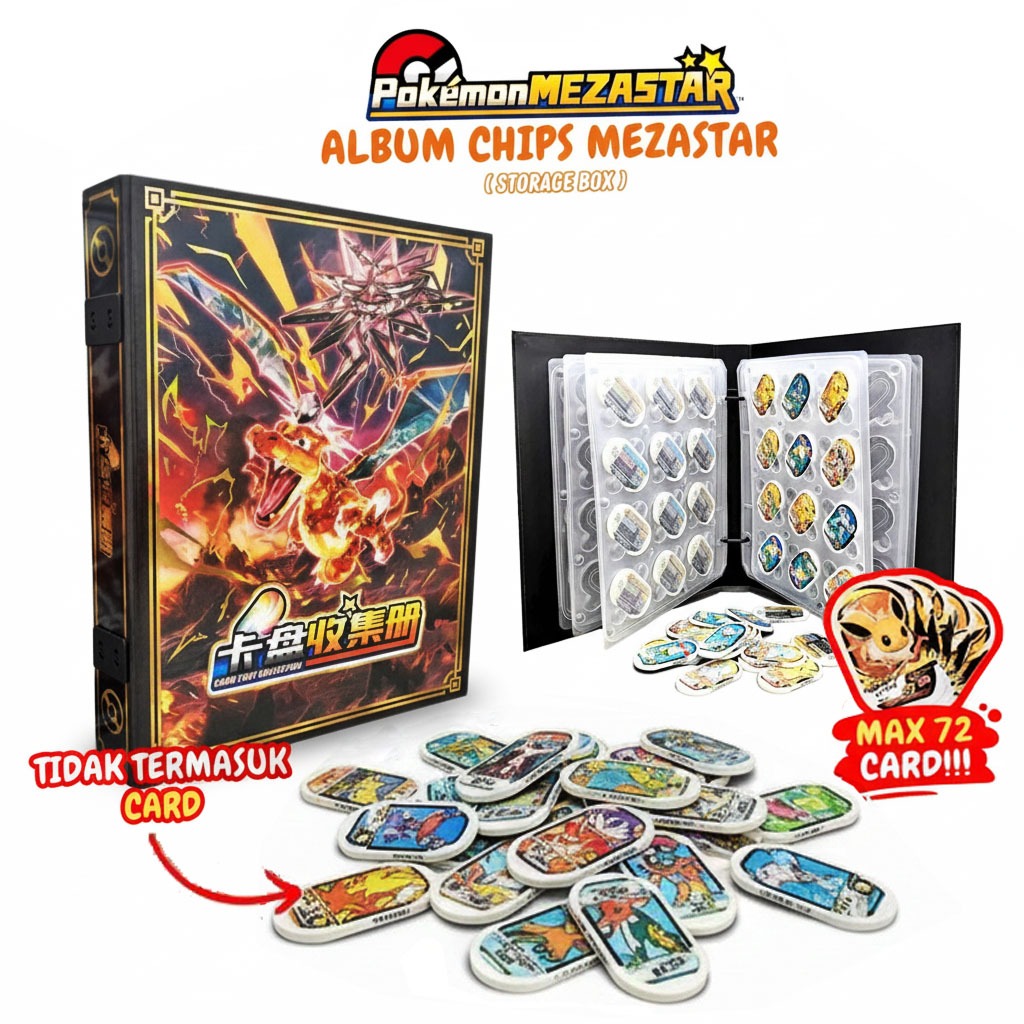 Jual Album Pokemon Mezastar tempat chip pokemon 72pc Binder Pokemon ...