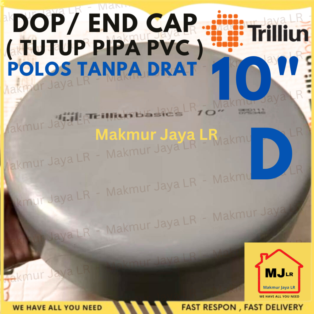Jual DOP 10" 10 inch END CAP Tutup Pipa PVC Tipe D Polos Tanpa Drat ...