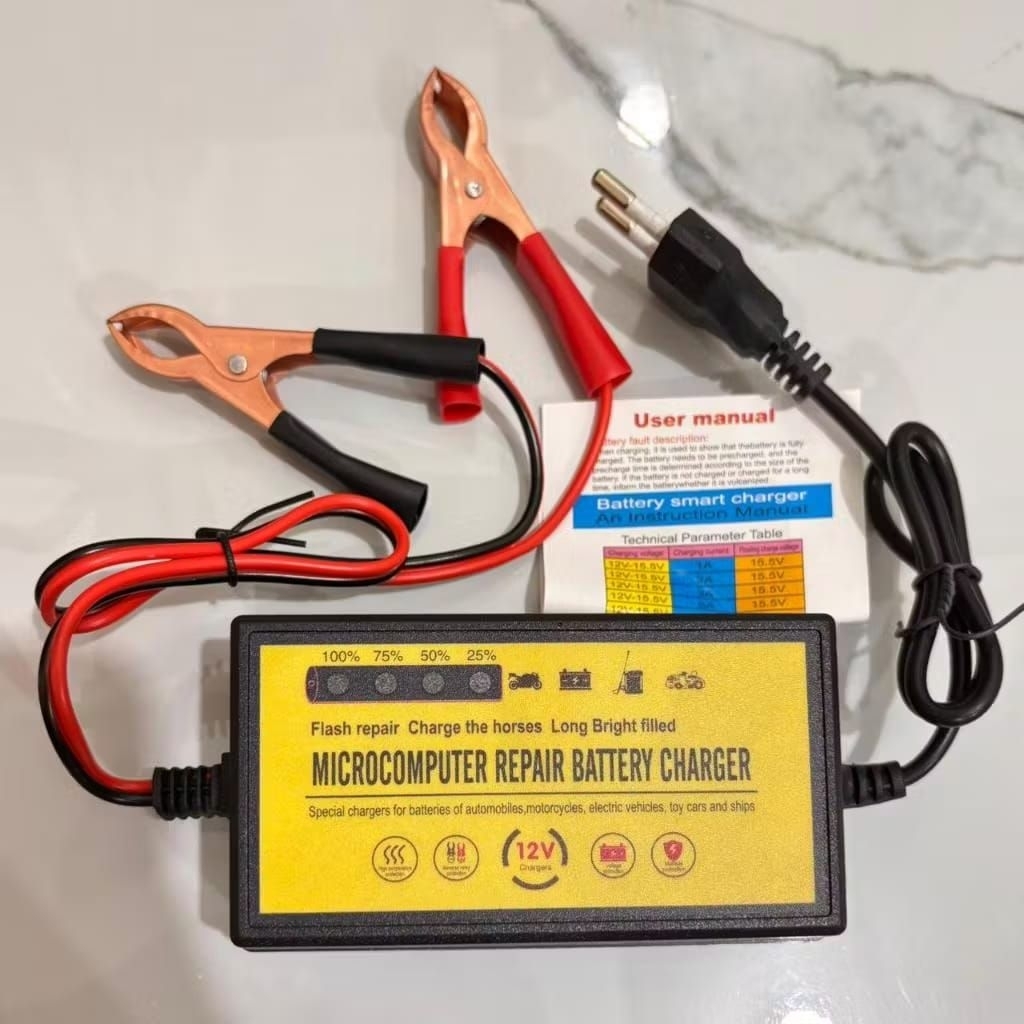 Jual {MY} Charger Aki Motor Charger Aki Portable 12V 2A / Car Truck ...