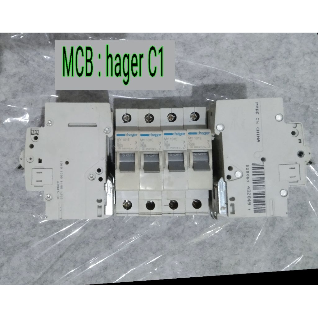 Jual MCB hager 1 phase 1A C1 MY 101E | Shopee Indonesia