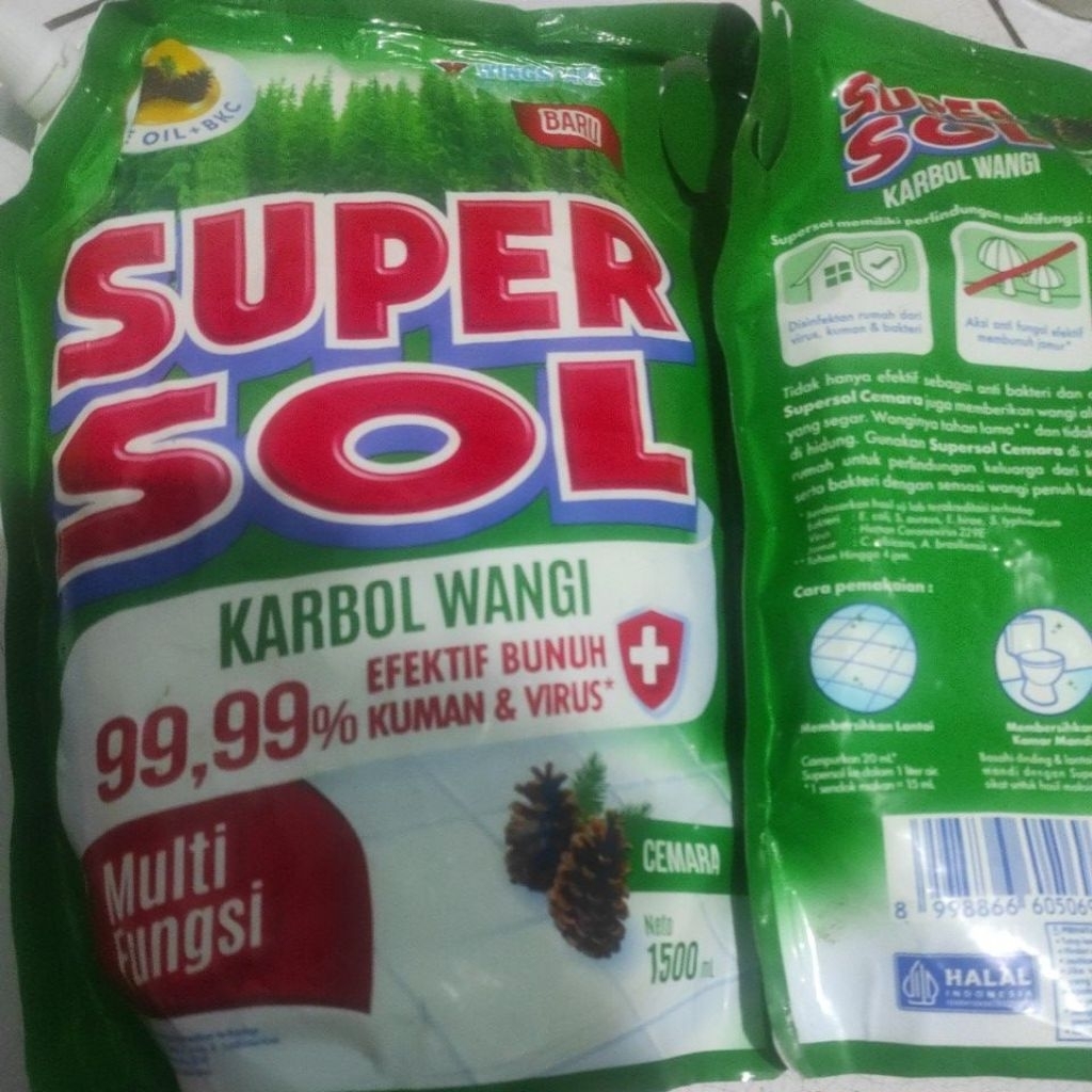 Jual Super Sol Karbol wangi multi fungsi 750/1500ml | Shopee Indonesia