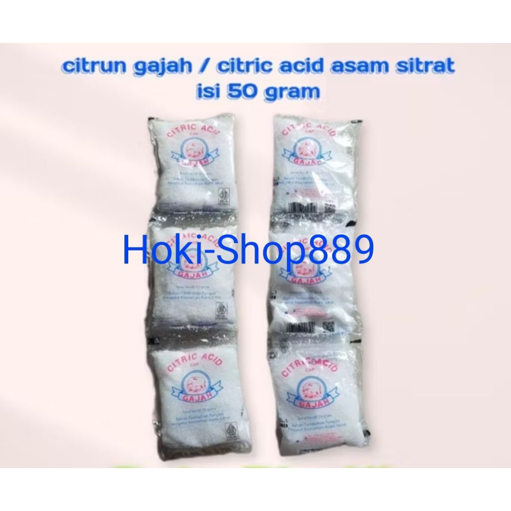 Jual CITRUN GAJAH / CITRUN ACID ASAM SITRAT SACHET ISI 50 GRAM ...
