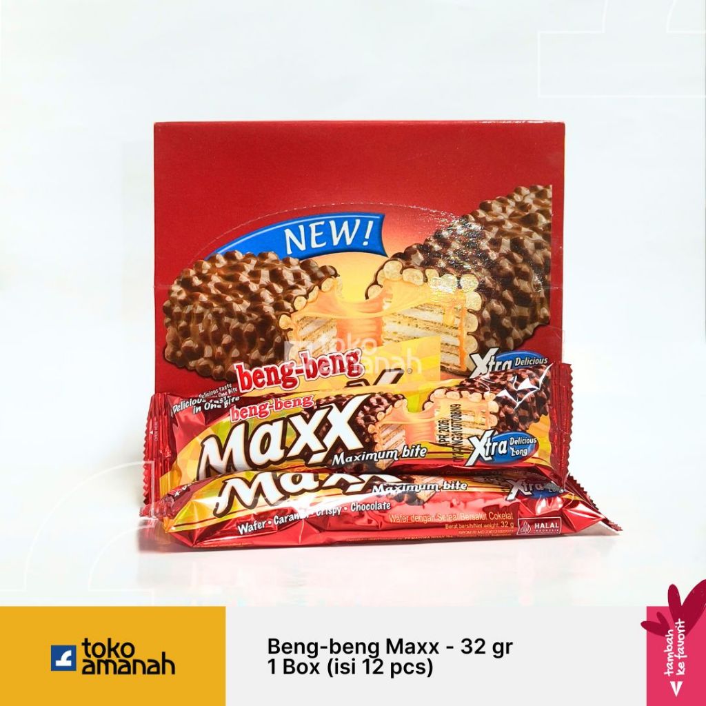 Jual [BOX] SNACK BENG-BENG MAXX UKURAN BESAR 32 GRAM (ISI 12 PCS ...