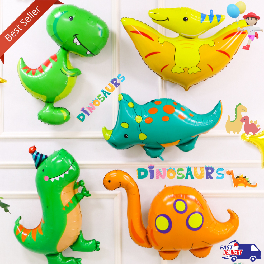 Jual Balon Foil Jumbo Karakter Hewan Dinosaurus New / Trex / Pteranodon ...