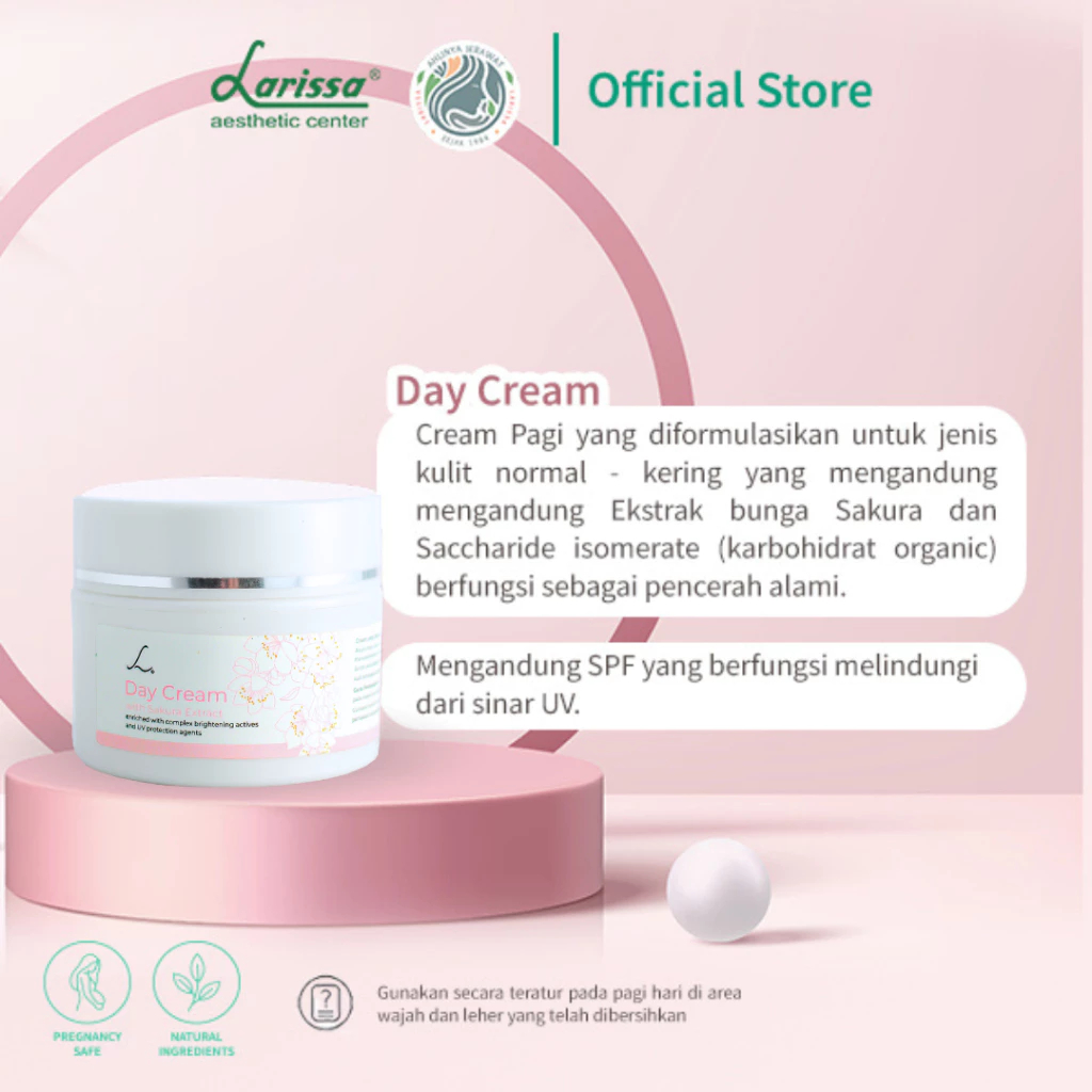 Jual Larissa Cream Pagi Sakura Brightening Series - Krim Pencerah Wajah ...