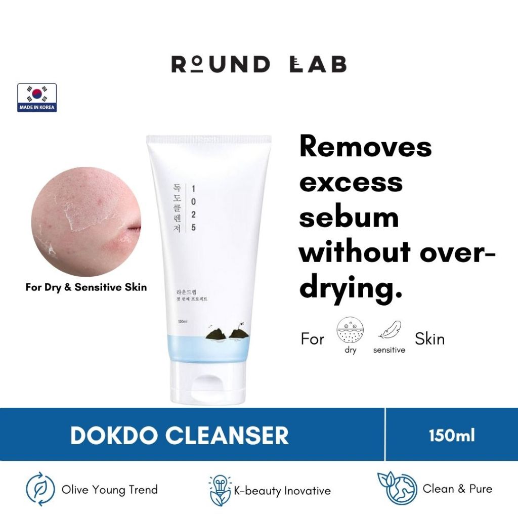 Jual ROUND LAB 1025 Dokdo Cleanser Pencuci Muka Gentle Facial Wash Face ...