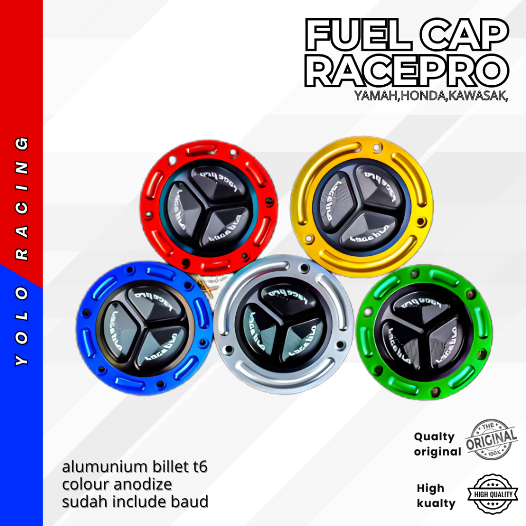 Jual FUEL CAP RACEPRO V2 R15V3 VIXION R25 CBR CB150R/TUTUP TANGKI ...