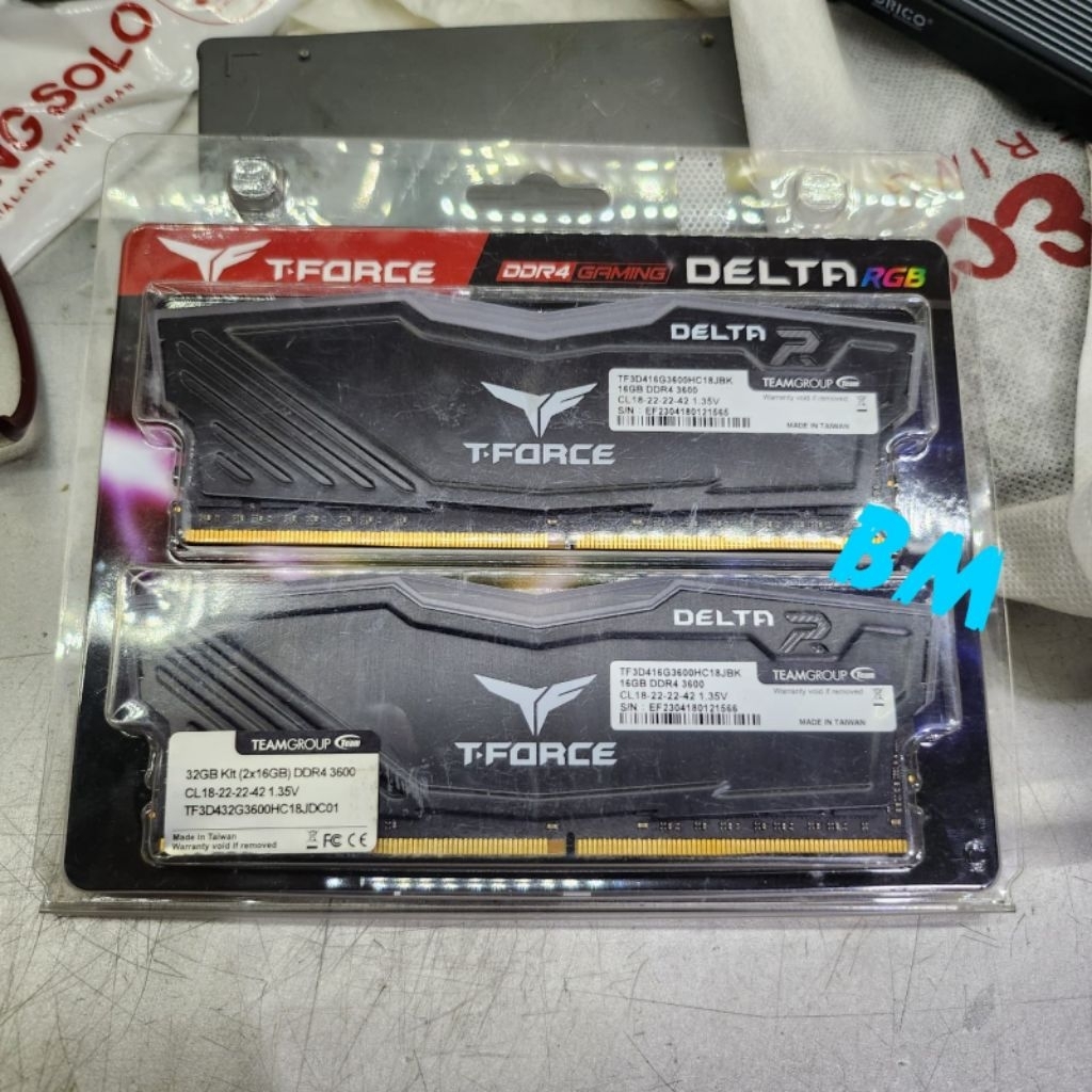 Jual DDR4 32GB Kit Team Delta TForce RGB RAM Gaming 2x16GB 3600 Mhz ...