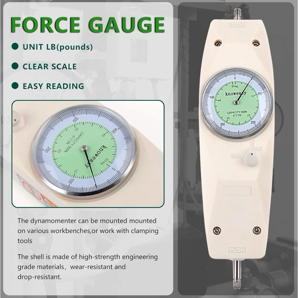 Jual Force Gauge 50 kg 500N NK500N Push Pull NK-500N Tester Meter 50kg ...