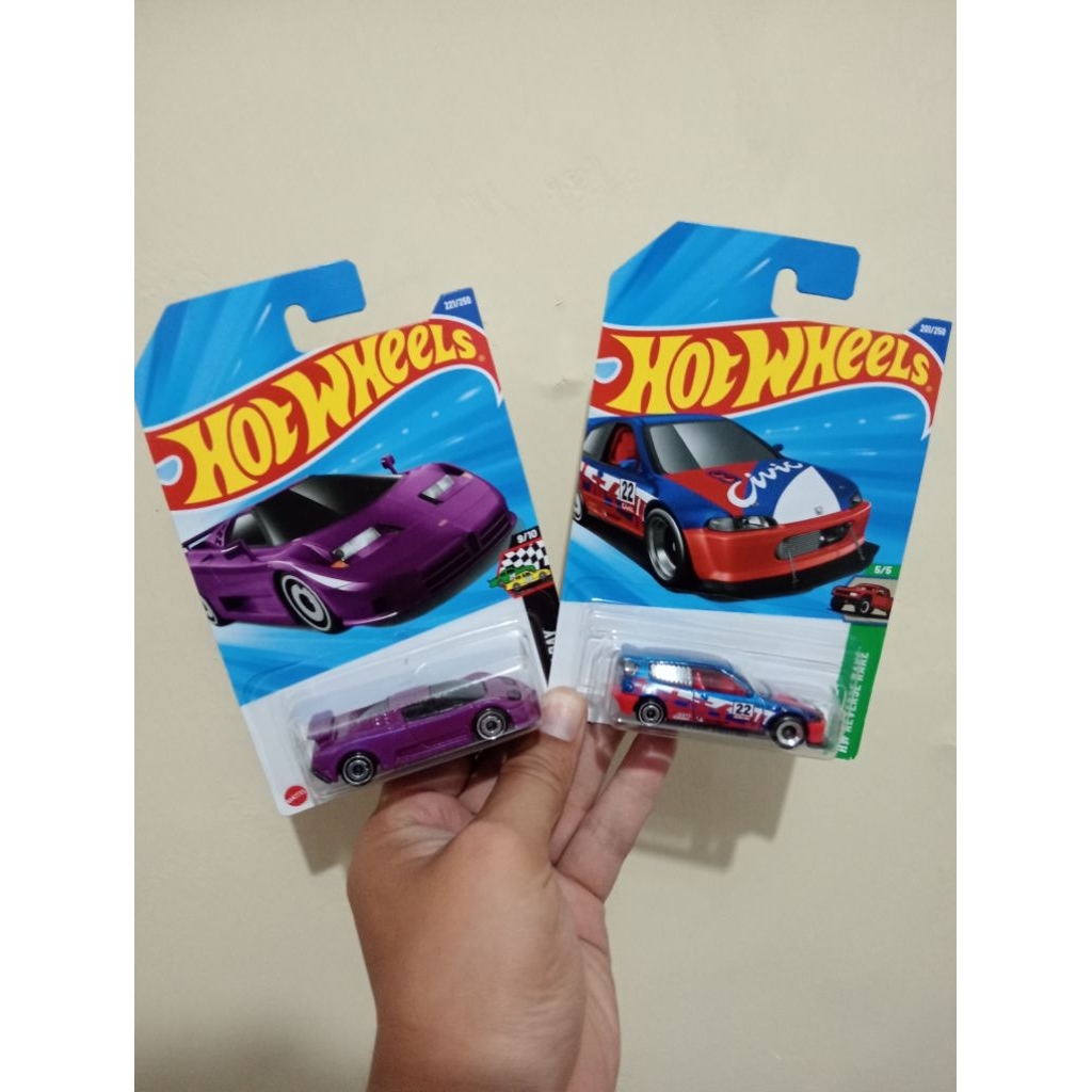 Jual Hot Wheels HONDA CIVIC CUSTOM + '94 BUGATTI EB100 SS (2025 ...