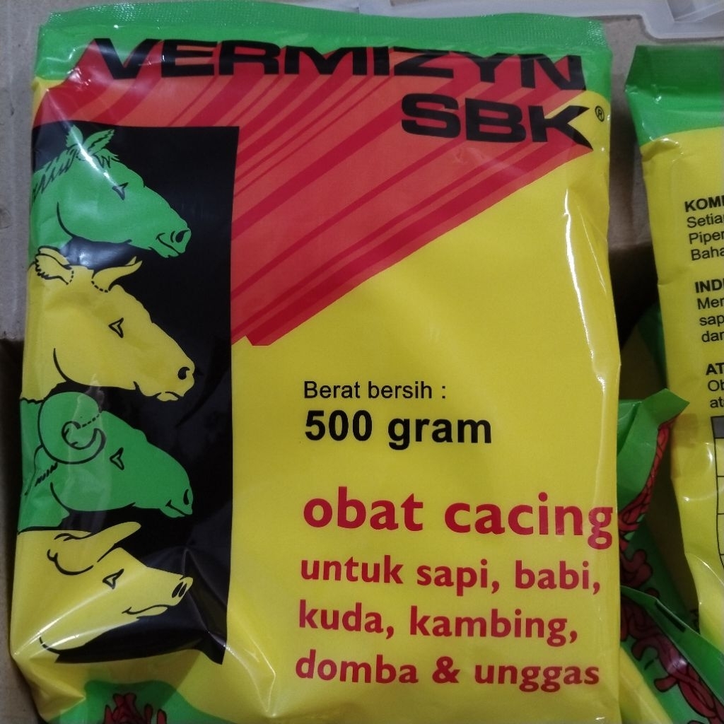 Jual Vermizyn SBK 500gram [obat cacing serbuk untuk sapi, babi, domba ...