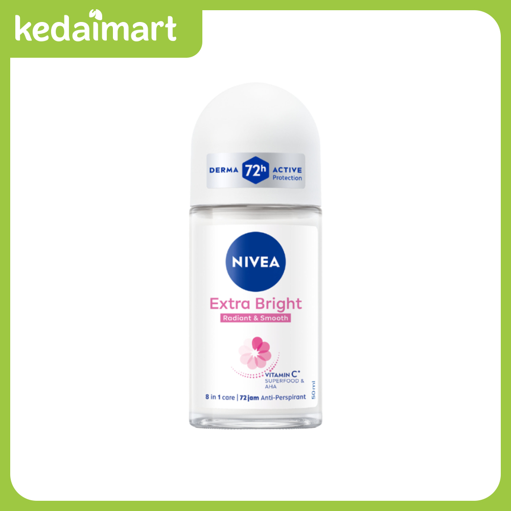 Jual Nivea Deodorant Roll On Extra Whitening Botol 50 ml | Shopee Indonesia