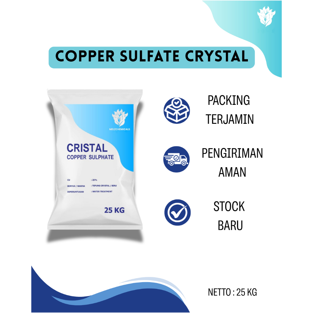 Jual TRUSI KRISTAL/COPPER SULFATE/PEMBIRU AIR KOLAM @25KG/SAK | Shopee ...