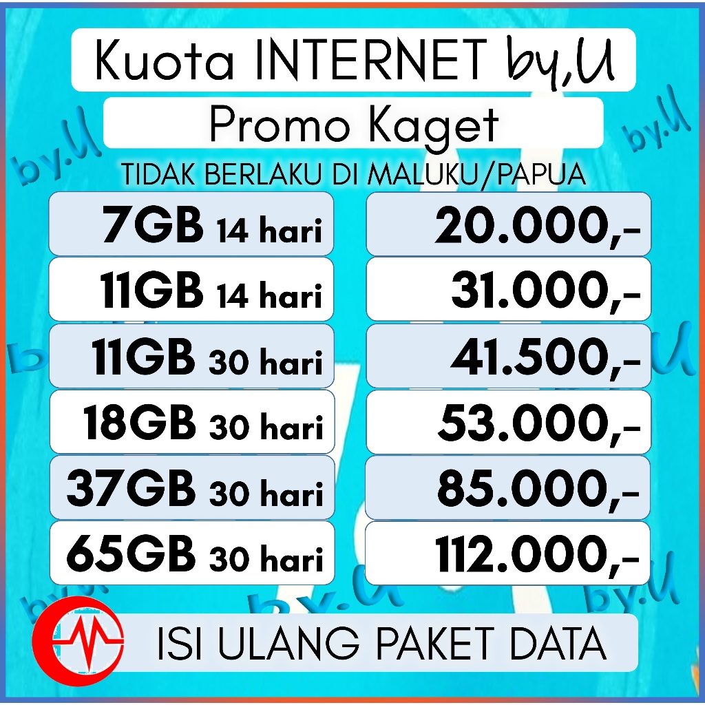 Jual Paket Data by U Promo Kaget by.U Paket Data Internet | Shopee ...