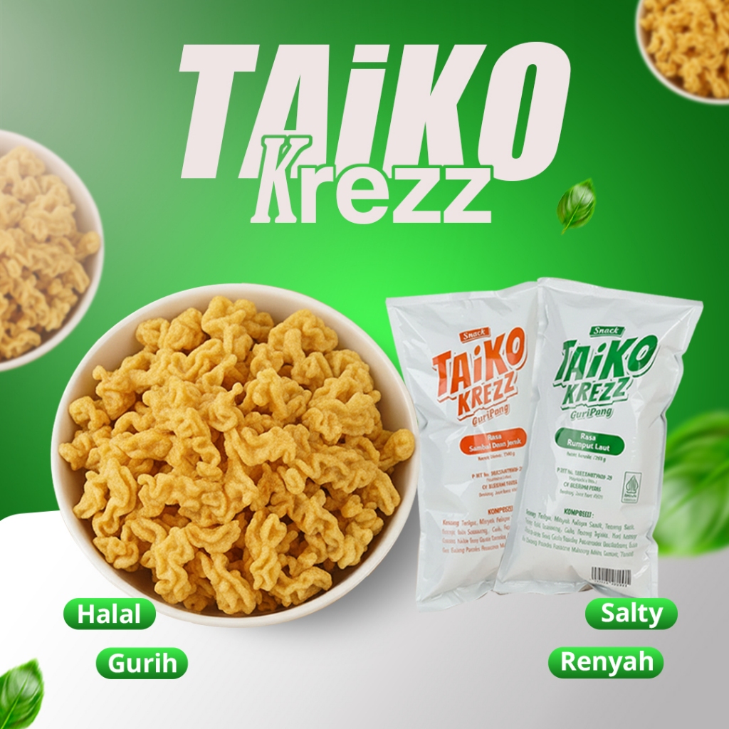 Jual NEW!! VARIAN RASA BARU Cemilan Snack makanan Taiko Krezz Guripang ...