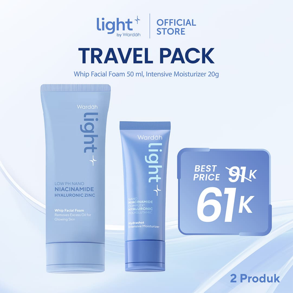 Jual [TRAVEL PACK] Light+ by Wardah Hydrashot Intensive Moisturizer 20 ...