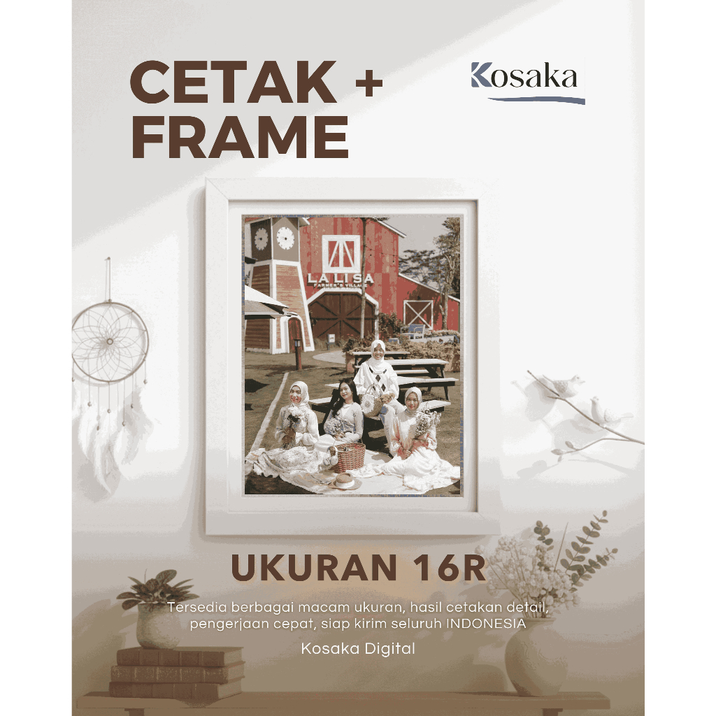 Jual CETAK FOTO 16R JUMBO + BINGKAI | Bingkai Dinding Besar Putih/Hitam ...