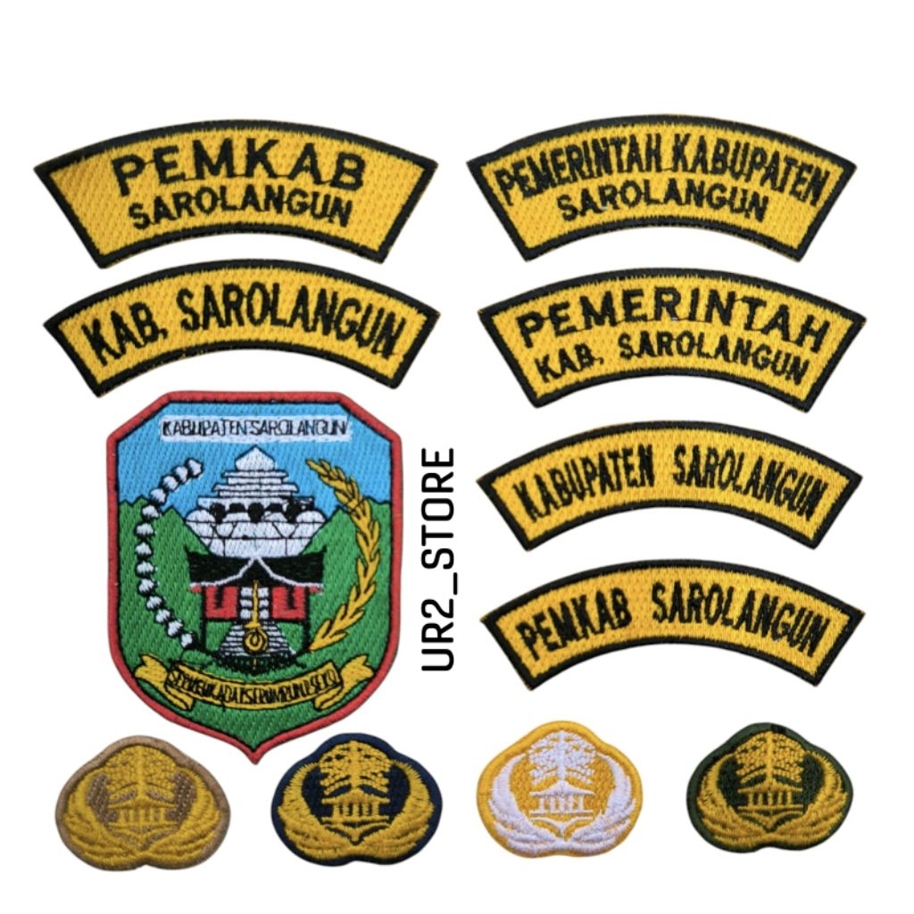 Jual BORDIR BADGE EMBLEM ATRIBUT ASN PNS LOGO KABUPATEN SAROLANGUN ...