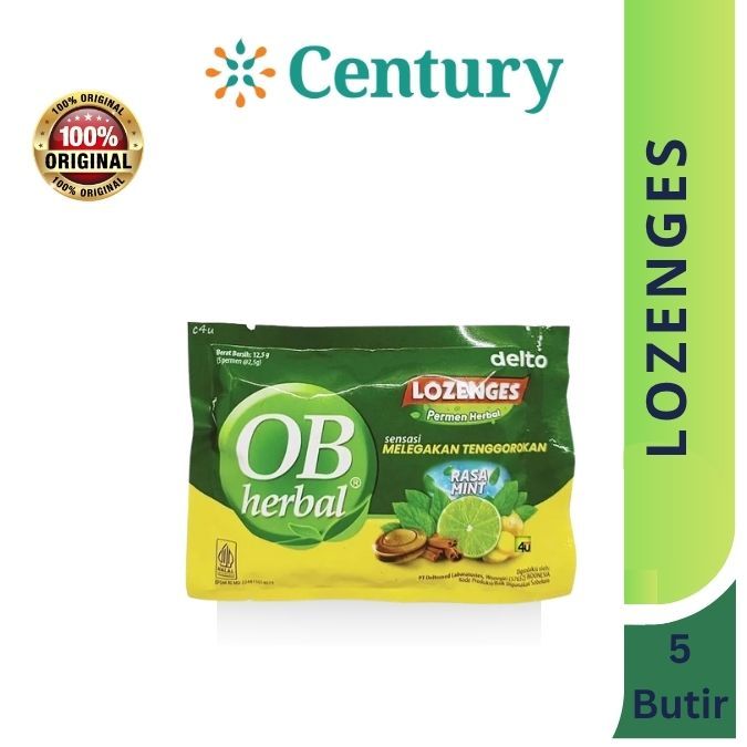 Jual OB HERBAL LOZENGES MINT 2.5GR / PERMEN IOBAT BATUK/ PERMEN ...