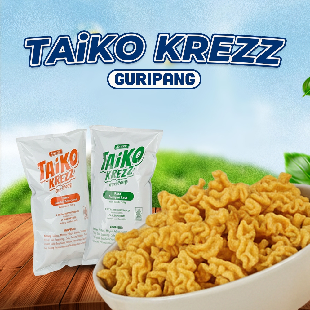Jual NEW!! VARIAN RASA BARU Cemilan Snack makanan Taiko Krezz Guripang ...
