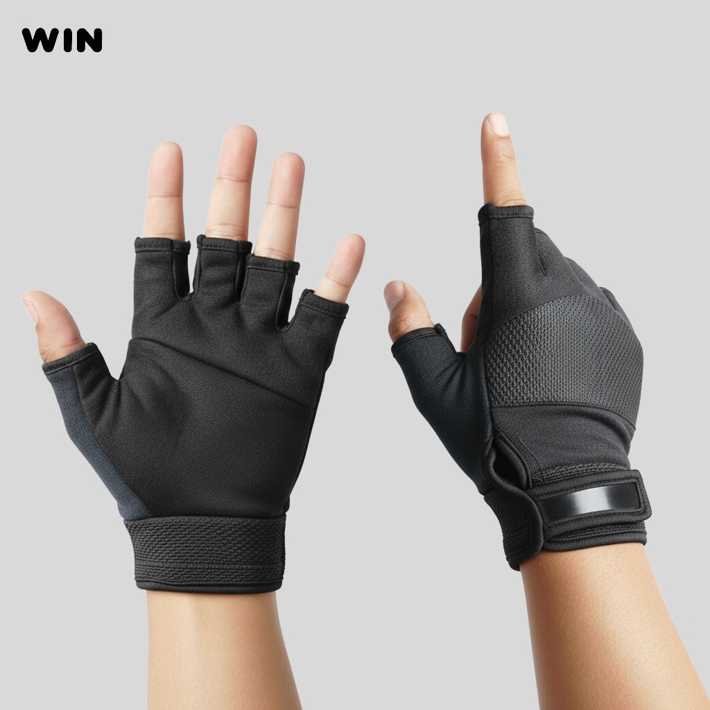 Jual WIN - Sarung Tangan Motor Setengah Jari Pria Wanita Anti Slip ...