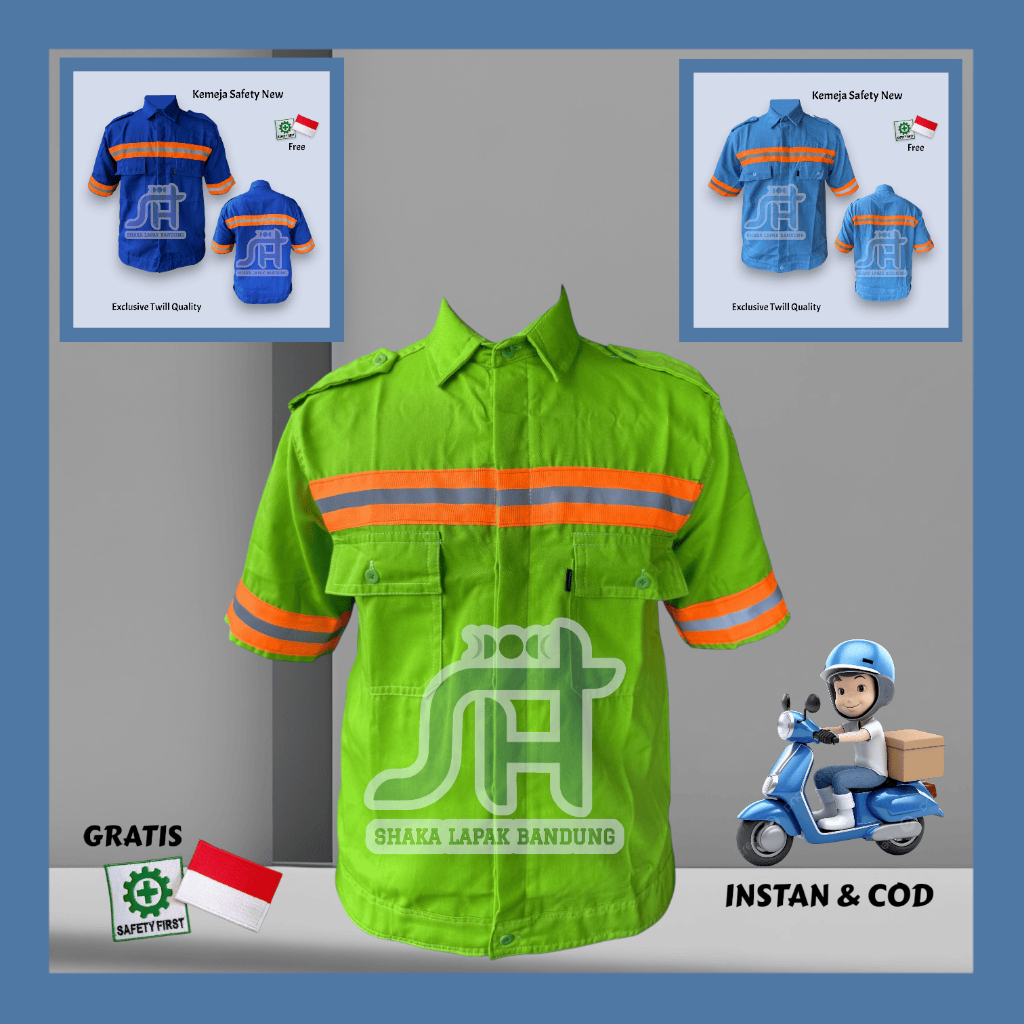Jual Katelpak Kemeja Wearpack Safety K3 Lengan Pendek Werpack Seragam ...