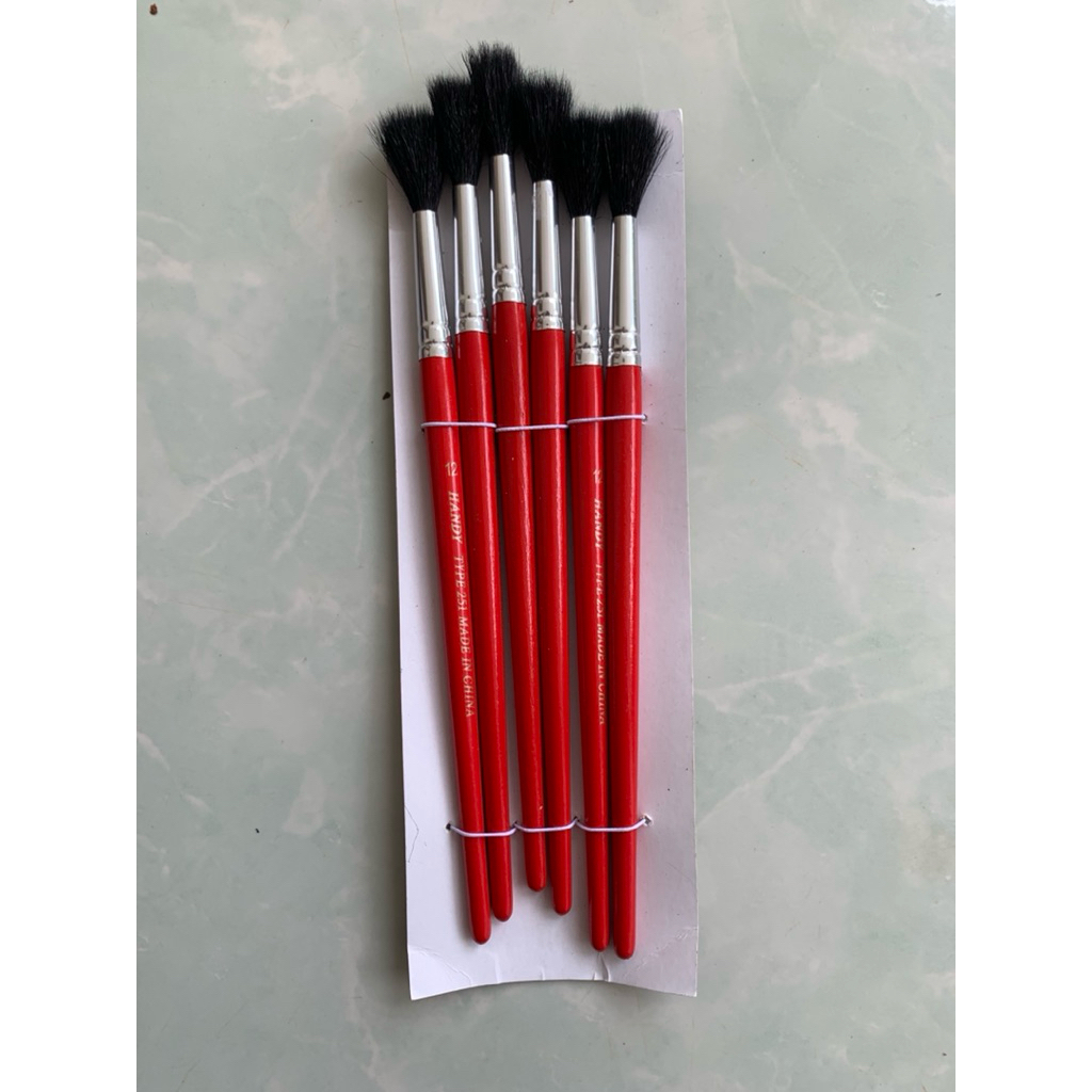 Jual KUAS LUKIS CAT AIR PAGODA NO. 12 merek HANDY( 6 PCS ) | Shopee ...