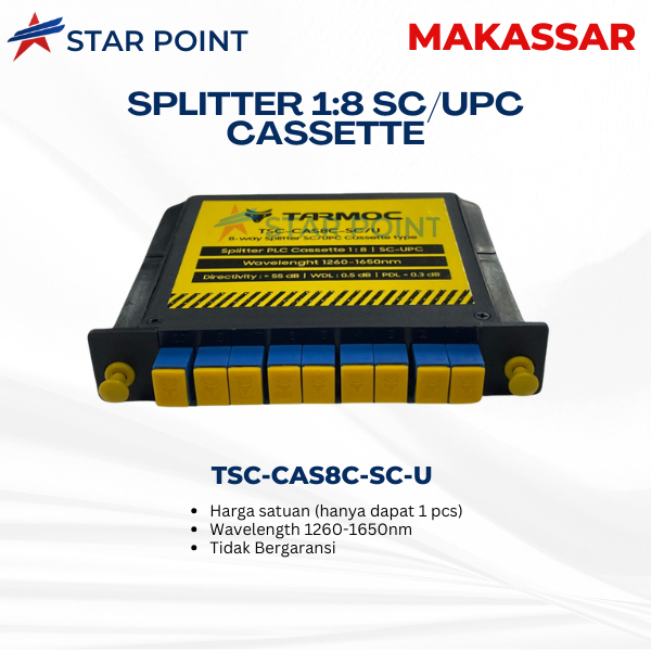 Jual Tarmoc Splitter 1:8 SC/UPC | Splitter FO 1:8 Box Cassette Fiber ...
