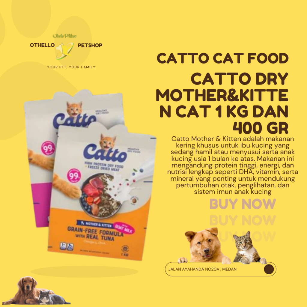 Jual Catto Dry Food For Mother And Kitten Grain Free Makanan Kering ...