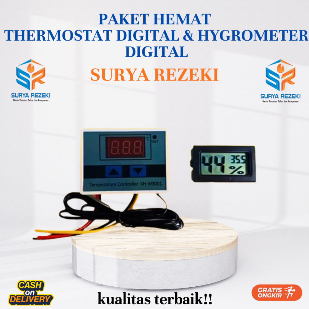 Jual Paket Termostat Digital XH Termometer Higrometer Alat mesin tetas ...