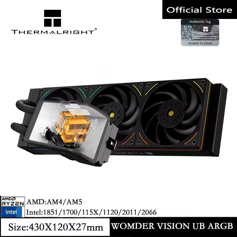 Jual Thermalright Wonder Vision 360 UB ARGB CPU Water Cooler 6,67 inci ...