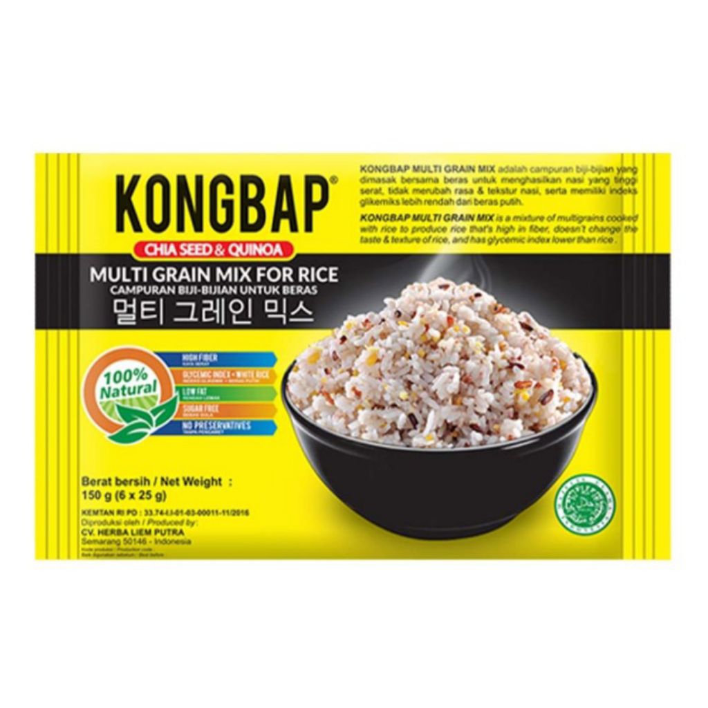 Jual Kongbap Beras Multi Grain Mix Chiaseed & Quinoa 150 g | Shopee ...